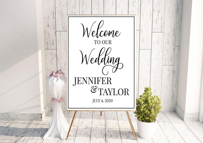 Simple Welcome Sign Cursive Sign Elegant Welcome Sign - Etsy