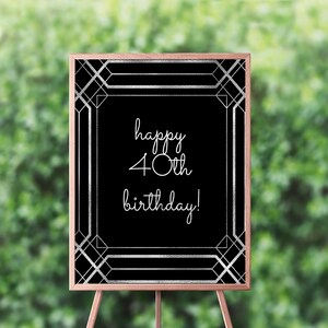 Happy 40th Sign Happy Bday Sign 40 Years Sign 40th Party - Etsy