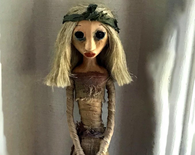OOAK Art Doll, Paper Clay Cloth Art Doll, Primitive Doll, Folk Doll ...
