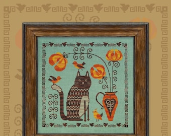 Turtle Quaker by Owl Forest Embroidery. Printed Counted Cross Stitch ...