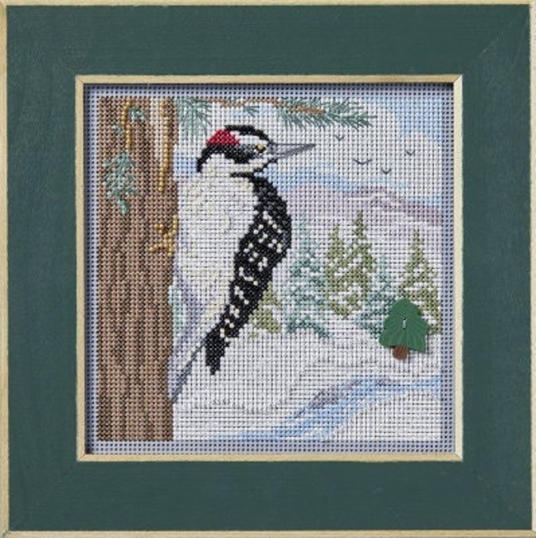 Winter Woodpecker by Mill Hill Winter Series 2024 Buttons and Beads ...