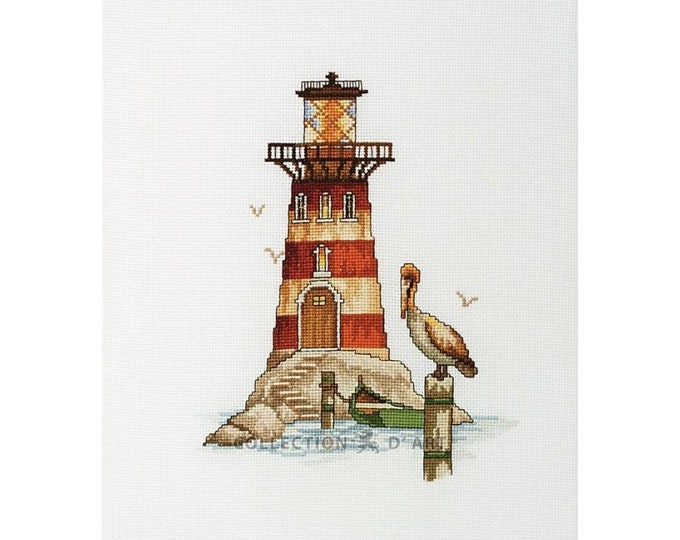Lighthouse "pelikan" by RTO. Сounted Cross Stitch Kit Sea Theme - Etsy