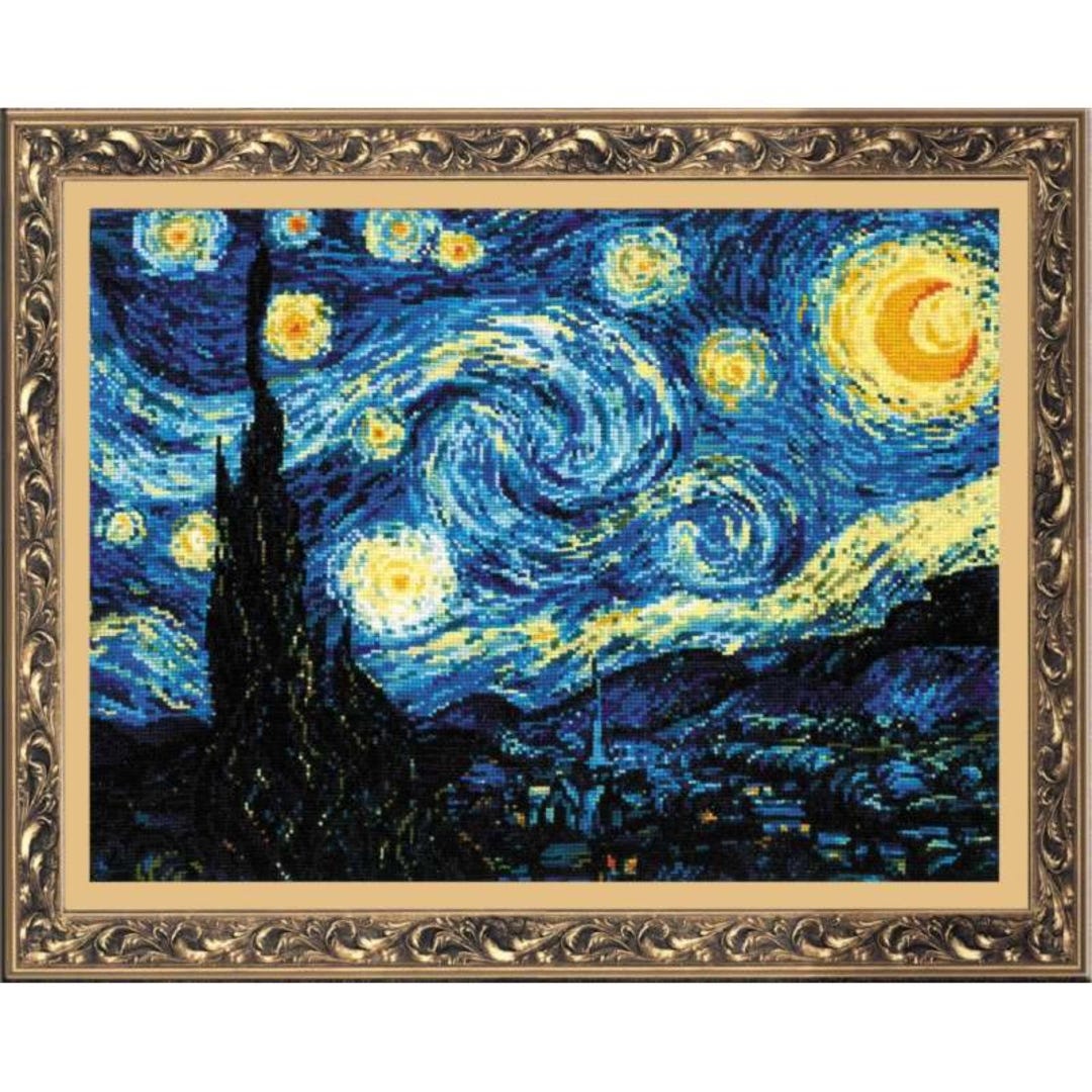 Starry Night After Van Gogh's Painting by Riolis 2016 Museum Collection ...