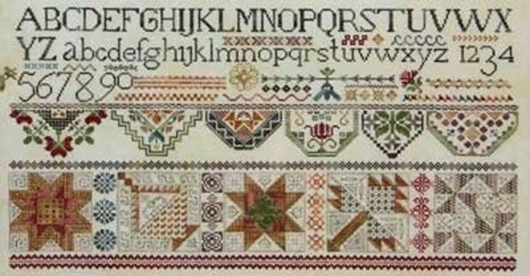 Quakers & Quilts by Rosewood Manor Design 2008 Primitive Cross Stitch ...