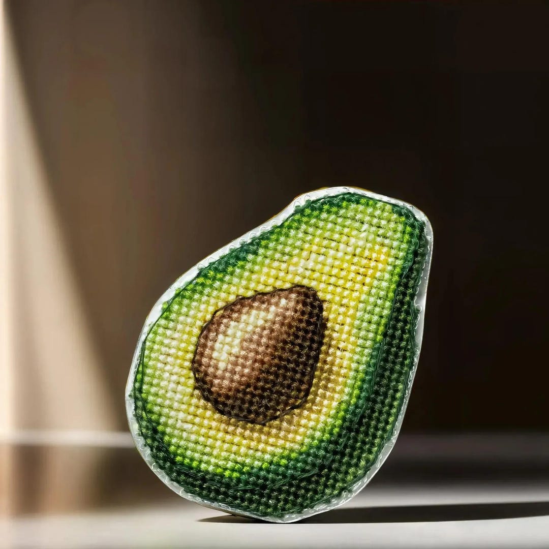 Avocado by Wonderland Crafts Double-sided Cross Stitch Kit on a Plastic ...
