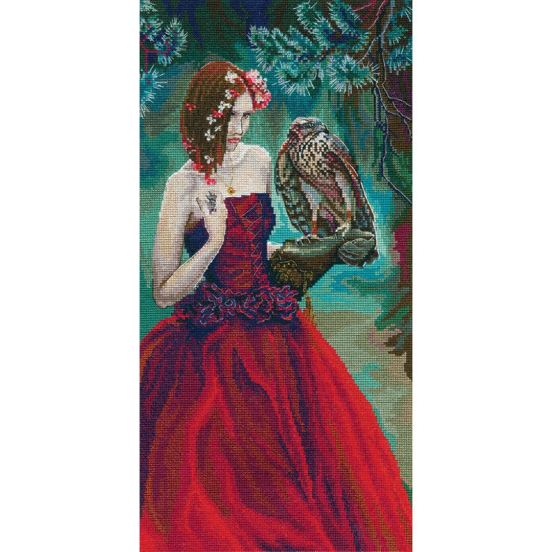 Girl With Hawk by RTO Female Image Collection Mystic Design Counted ...