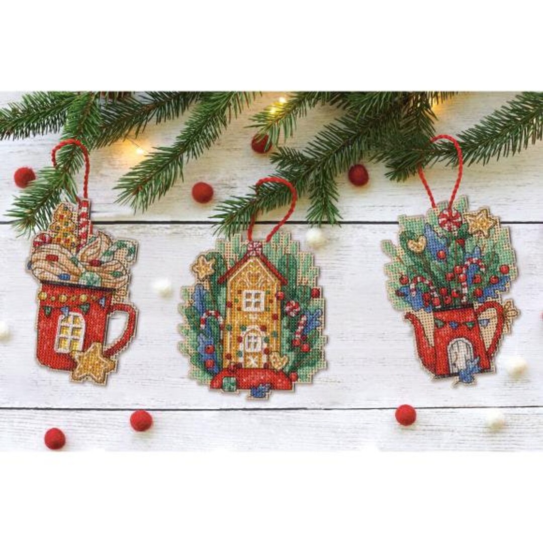 Sweet Christmas Ornaments by Dimensions Needlecrafts 2023 Counted Cross ...