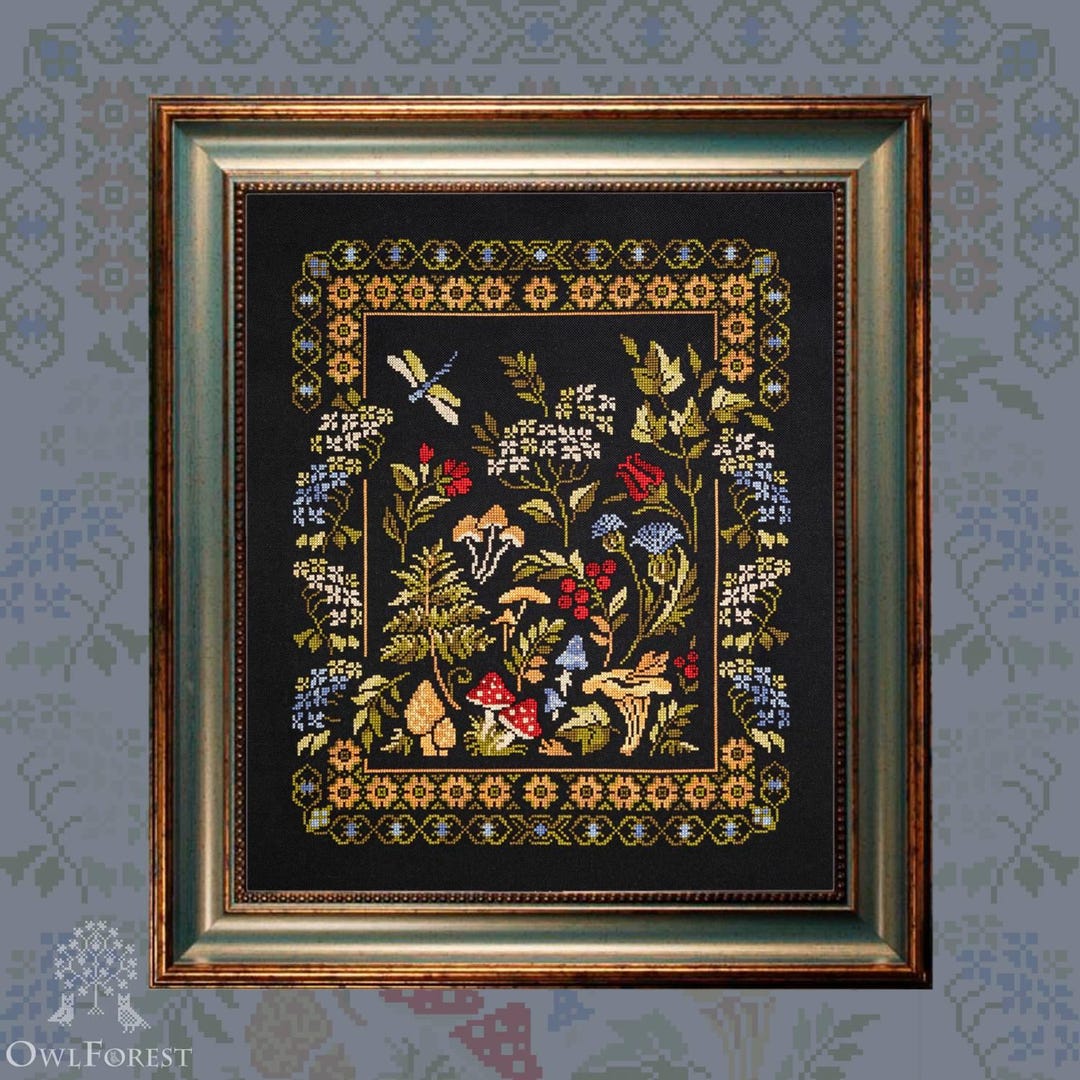 Forest Treasures by Owl Forest Embroidery 2024 Printed Counted Cross ...
