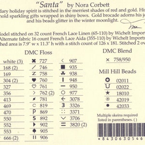 Santa by Mirabilia Designs designer Nora Corbett Christmas Counted ...