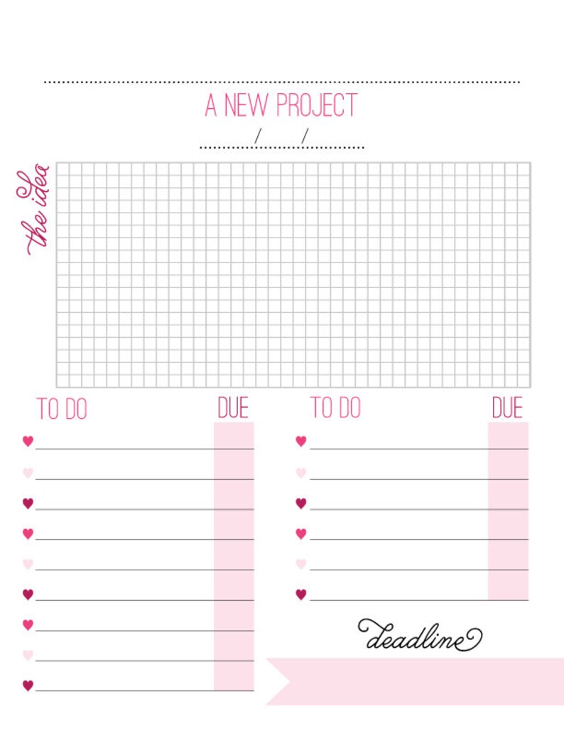 Making Goals Worksheet A New Project - Etsy
