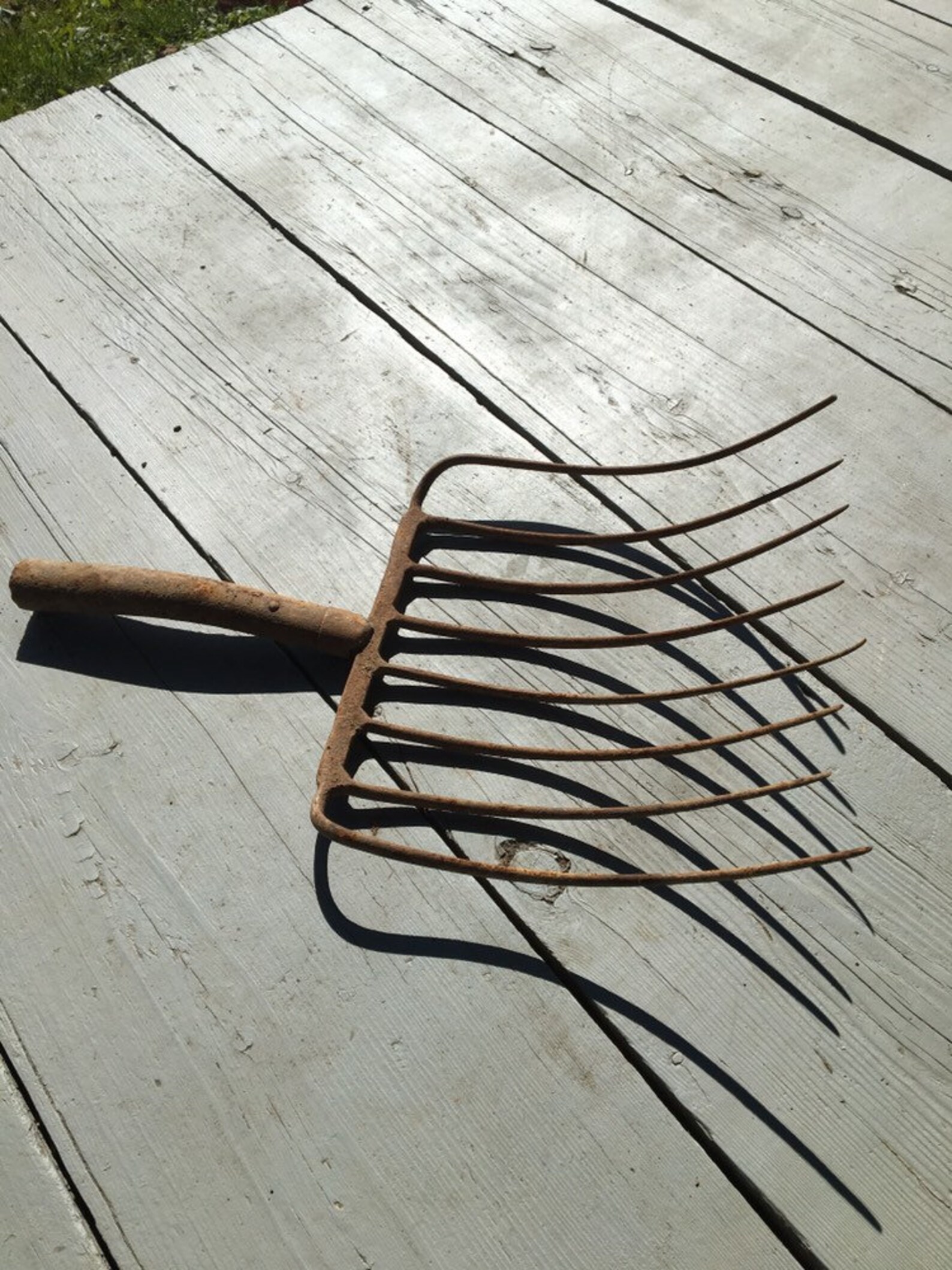 Vintage Farm Barn Find 8 Prong Pitch Fork Cattle Garden Art - Etsy