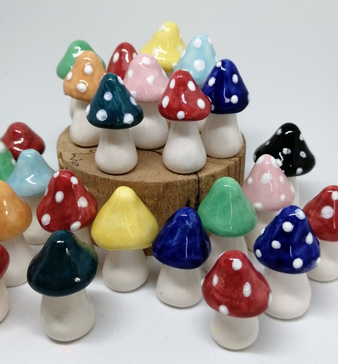 Toadstools, 5 Assorted Ceramic. - Etsy UK