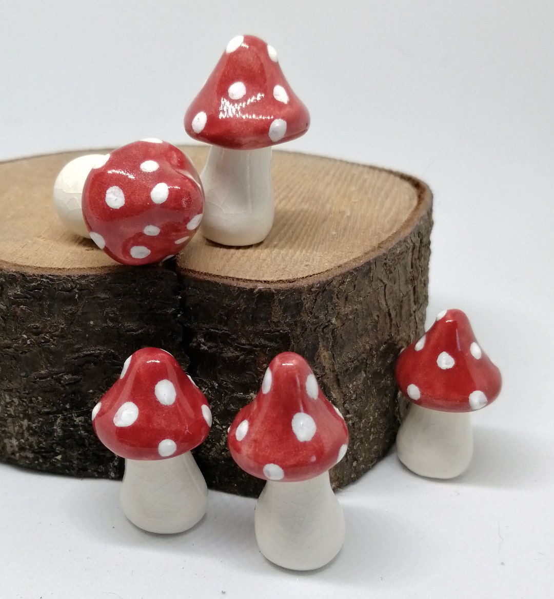 Toadstools, 5 Ceramic. - Etsy UK