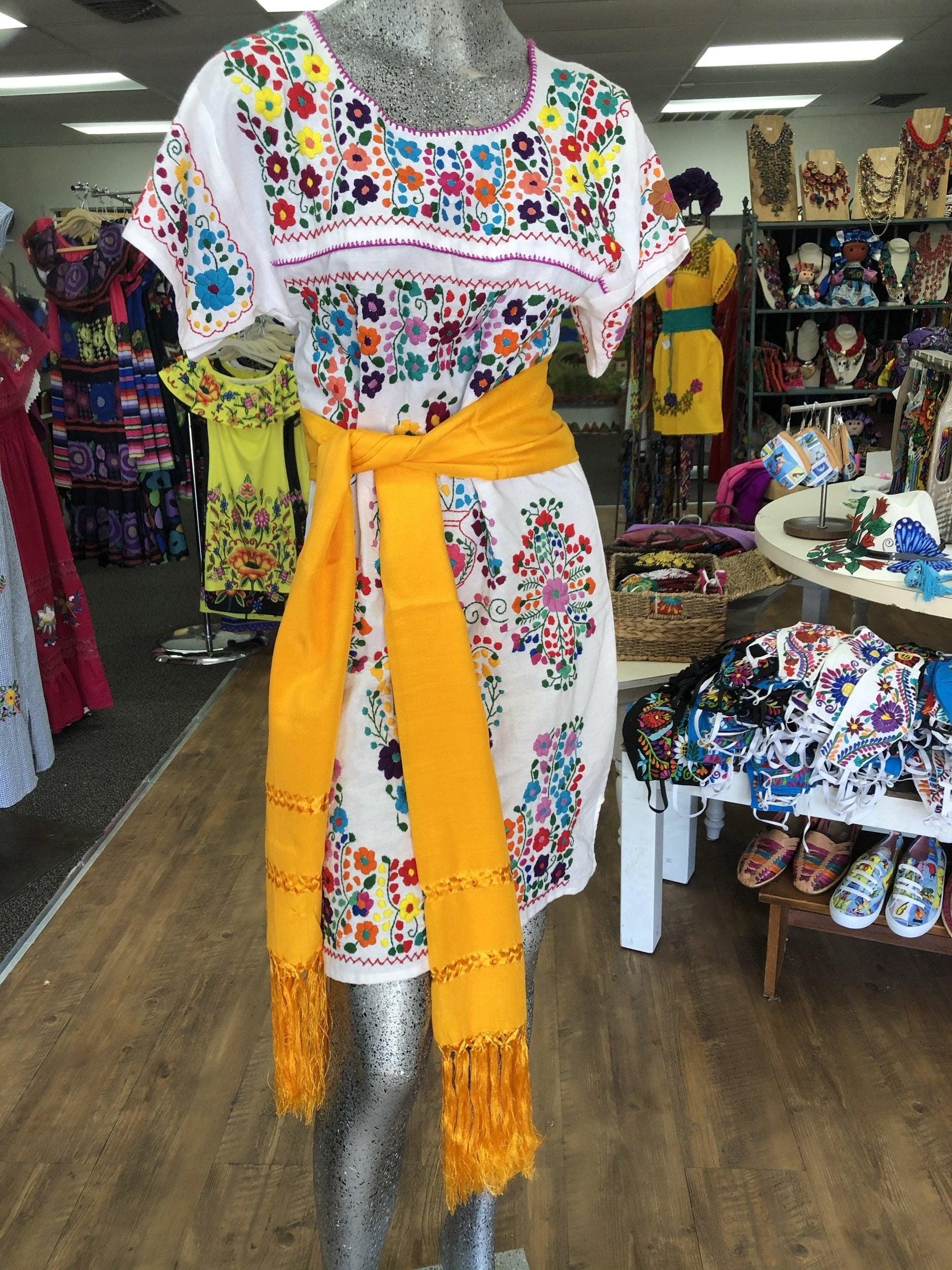 Mexican Silky Shawl Rebozo Elegant Versatile Soft Sash for Mexican ...