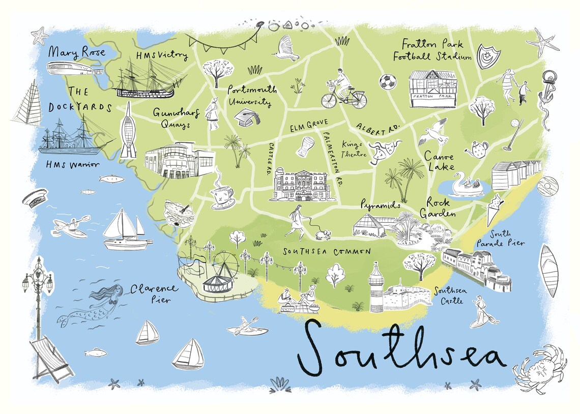 CUSTOM ILLUSTRATED Map Print - Etsy Canada