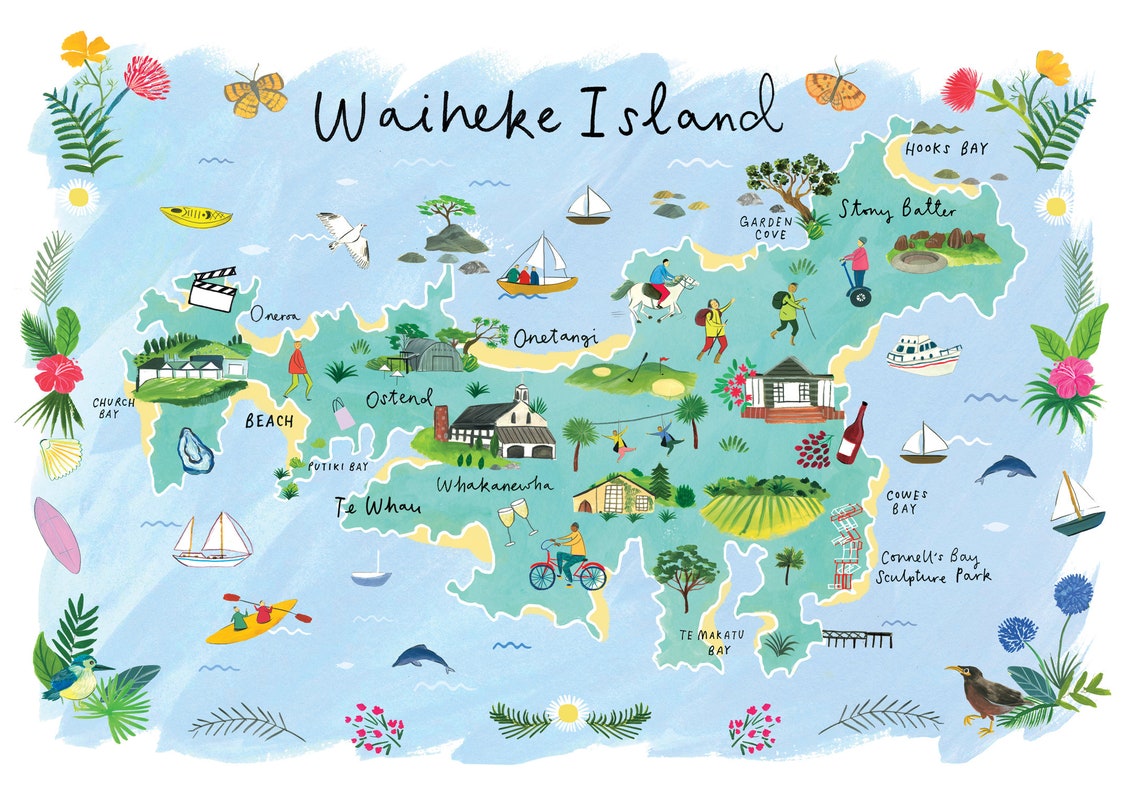 CUSTOM ILLUSTRATED Map Print - Etsy Canada