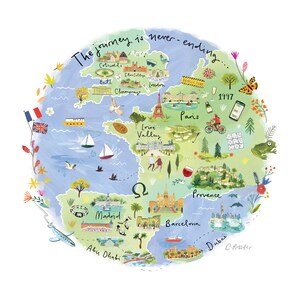 CUSTOM ILLUSTRATED Map Print - Etsy Canada