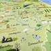 Yorkshire Map | Illustrated Map of Yorkshire | Wall Art Yorkshire ...