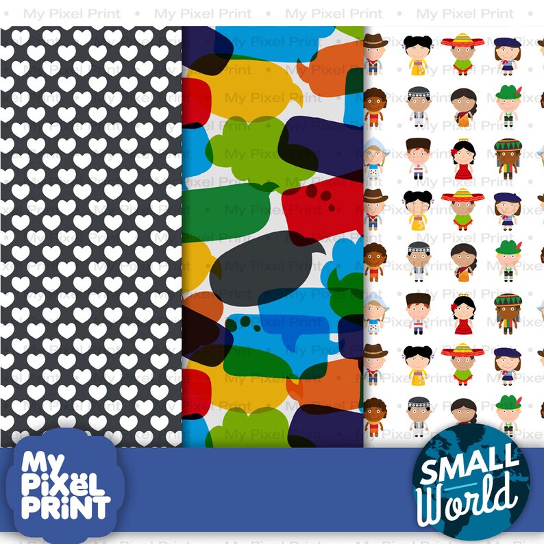Cute Children of the World Digital Clipart, Ethnic Kids, It's a Small ...
