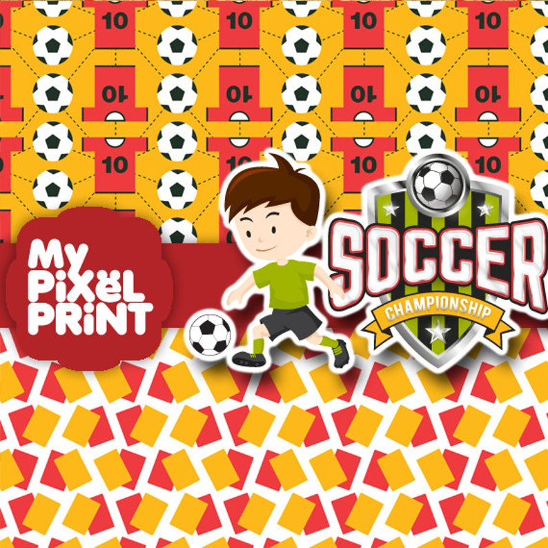 Soccer Champion - Red Yellow - Football Field Game Team Players Balls ...