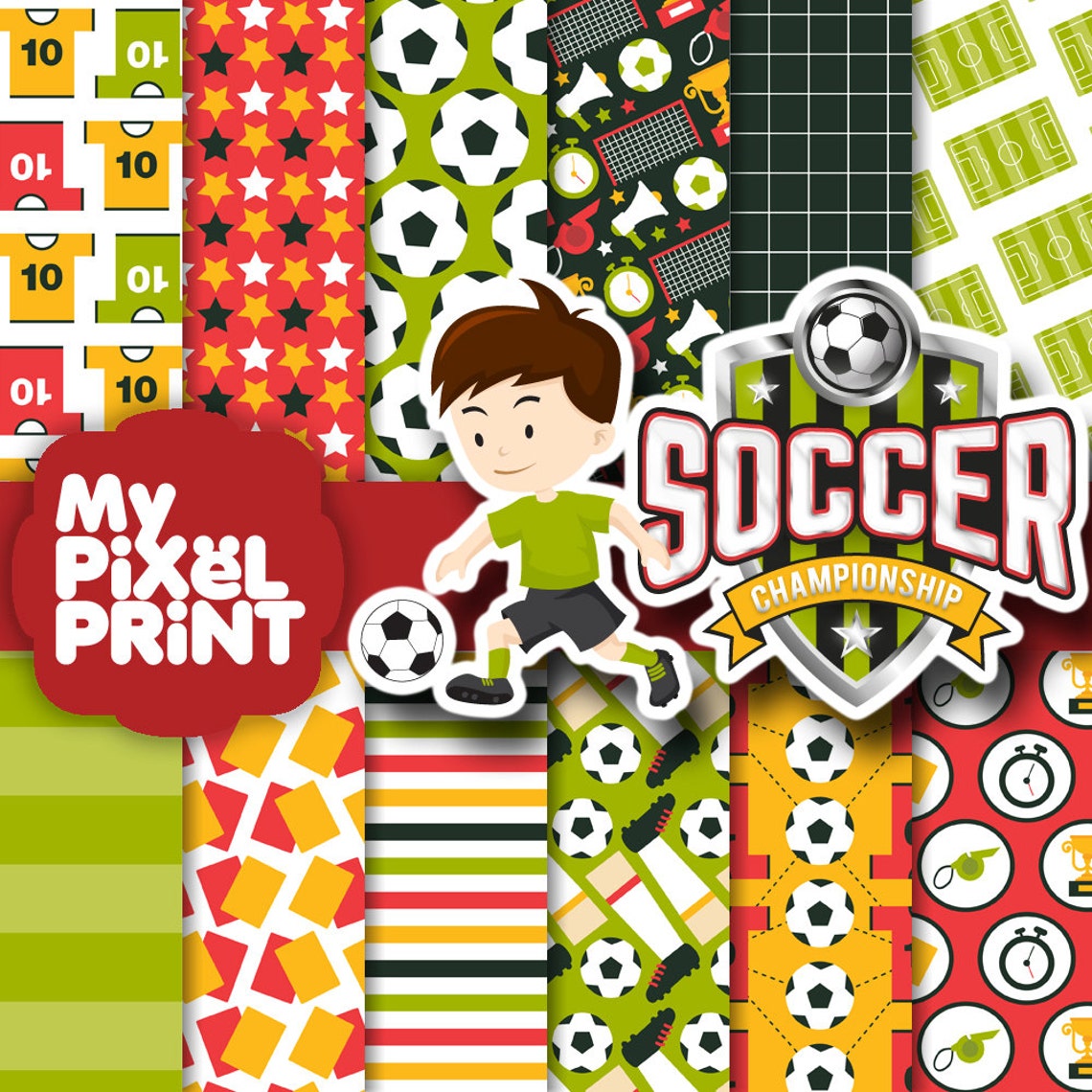 Soccer Champion - Red Yellow - Football Field Game Team Players Balls ...