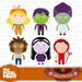 Cute Halloween Digital Clipart Witch Dracula Frankenstein - Etsy