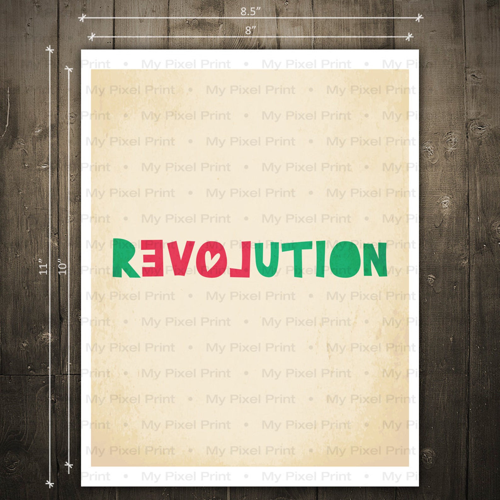 Love Revolution, Printable Poster, Quote Poster, Wall Art, Motivational ...