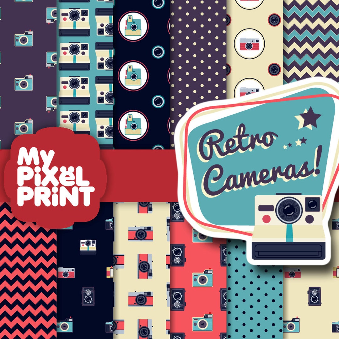 Photo Cameras Retro Camera Old Camera Memories Vintage Photo Pattern ...