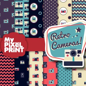 Photo Cameras Retro Camera Old Camera Memories Vintage Photo Pattern ...