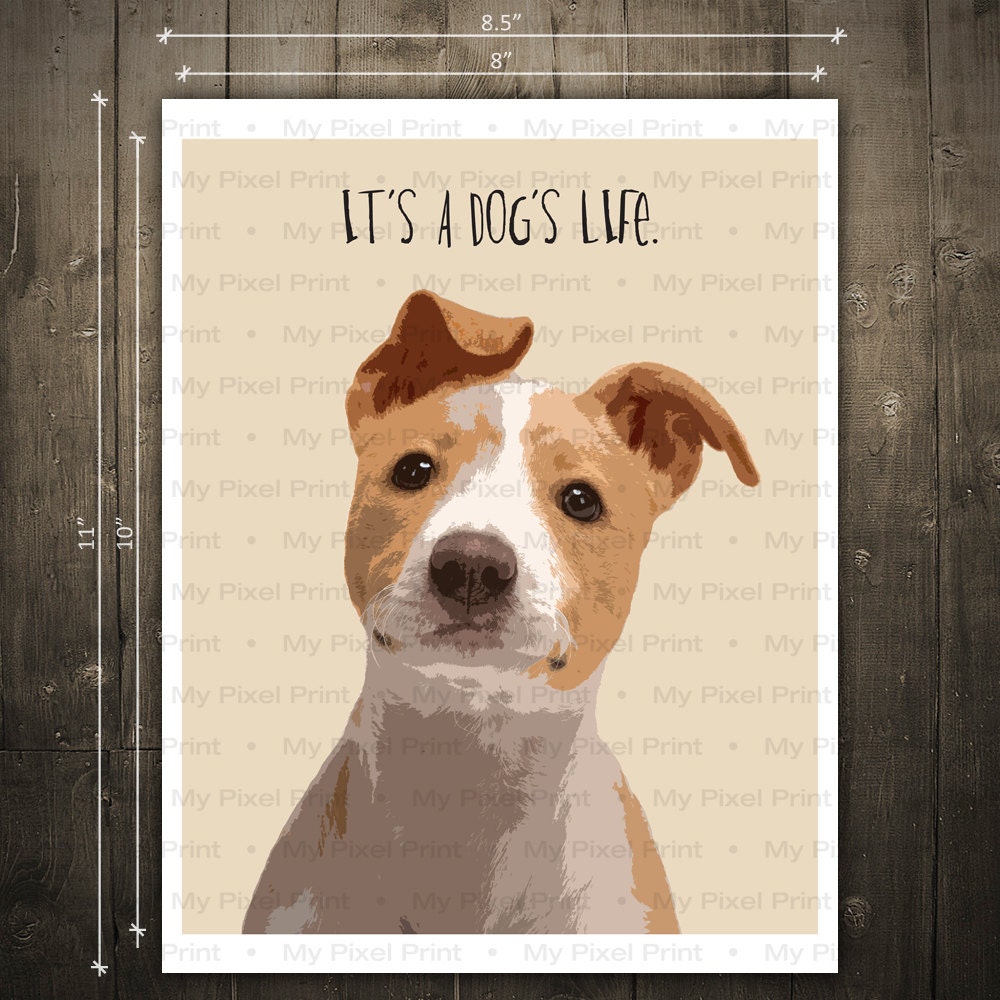 It's a Dog Life Printable Poster, Wall Art, Nursery Decor, Kids Room ...