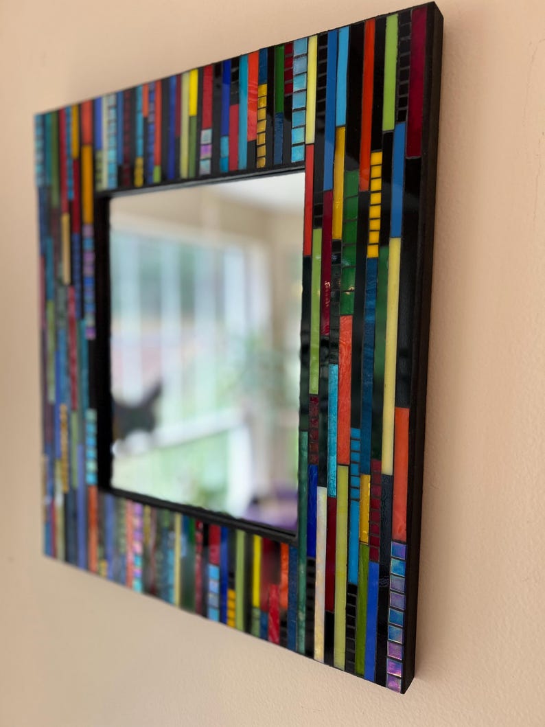 Multi-colored Mosaic Mirror - Etsy