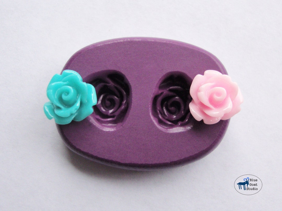 Mini Rose Duo Mold/mould Silicone Molds Polymer Clay Resin Fondant - Etsy