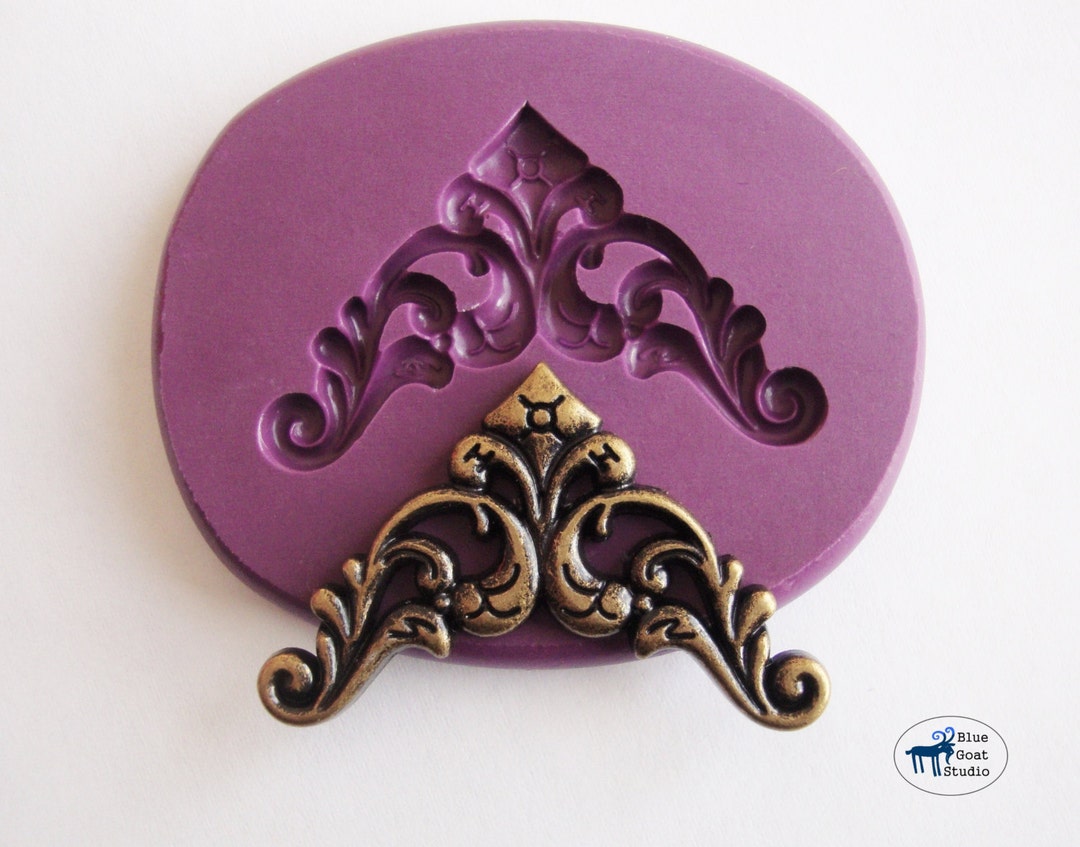 Filigree Corner Mold 2 Vintage Steampunk Mold Silicone Molds Polymer ...
