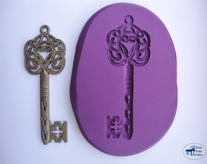 Skeleton Key Mold 3 Vintage Steampunk Skelton Key Mold Polymer Clay ...