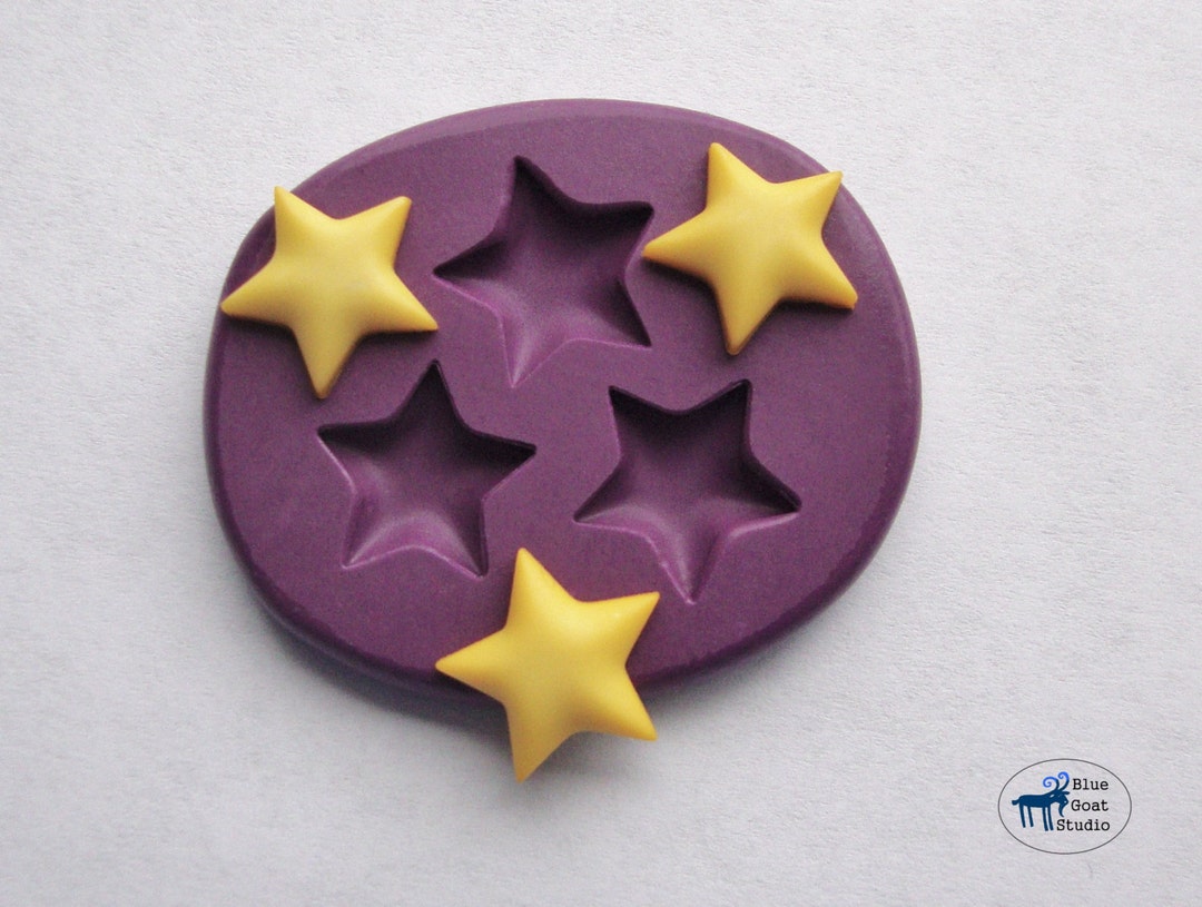 Small Star Trio Mold/mould Silicone Mold Polymer Clay Resin Fondant - Etsy