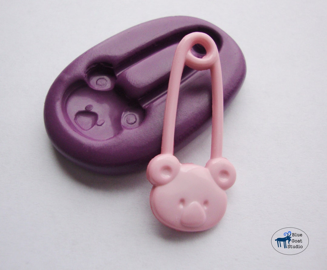 Baby Diaper Pin Mold/mould Safety Pin Mold Baby Shower Mold Cupcake ...