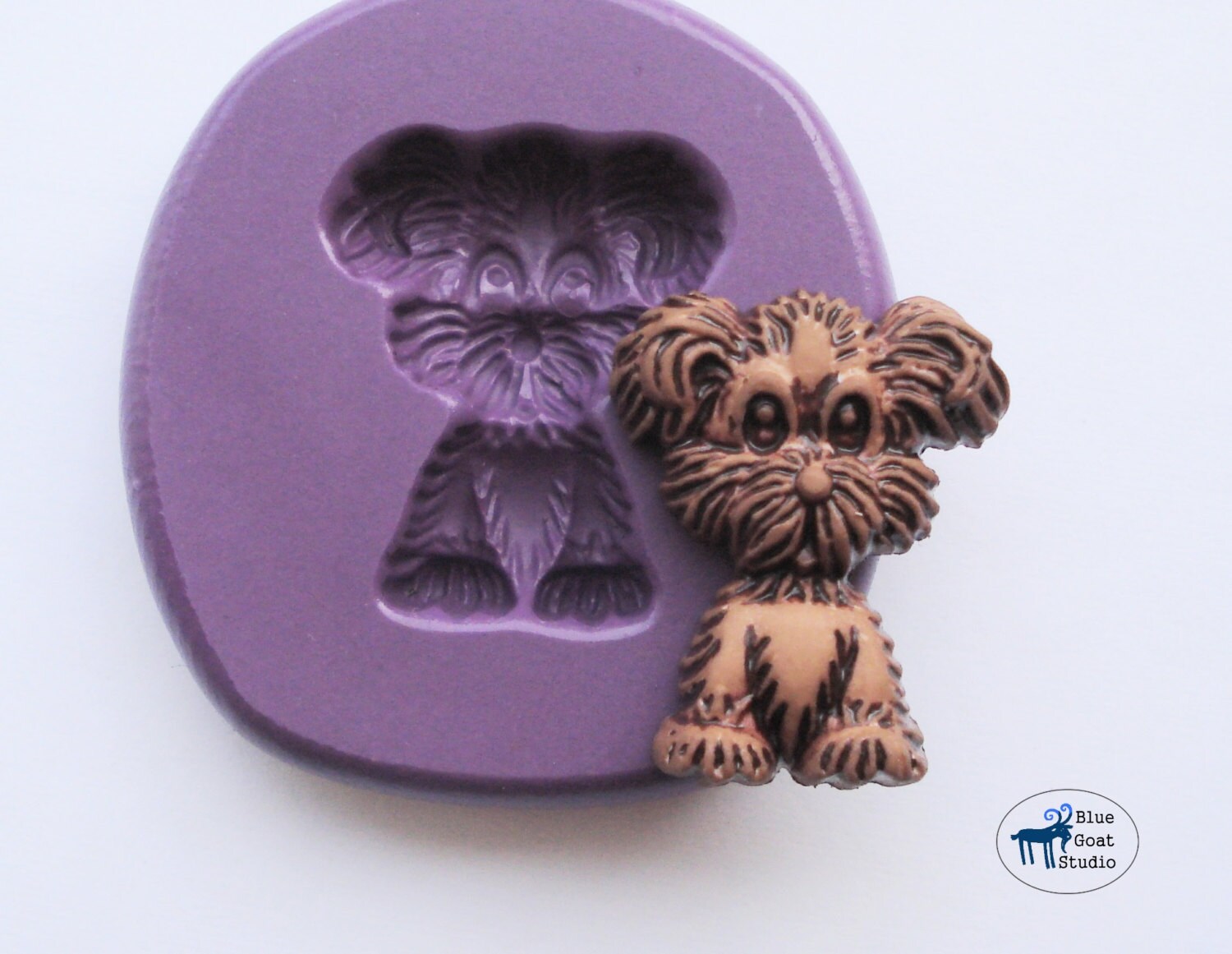 Shaggy Dog Mold/mould Puppy Mold Silicone Molds Polymer - Etsy