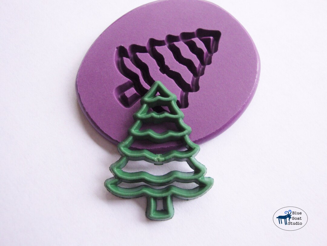 Pine Tree Mold 4 Holiday Mold Silicone Mold Polymer Clay Resin Fondant ...