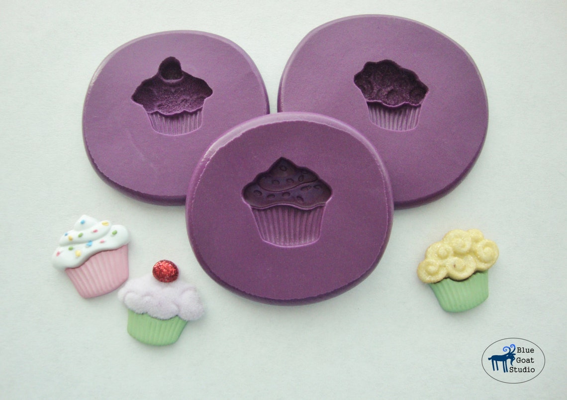 Set of 3 Cupcake Molds Party Mold Silicone Mold Polymer - Etsy