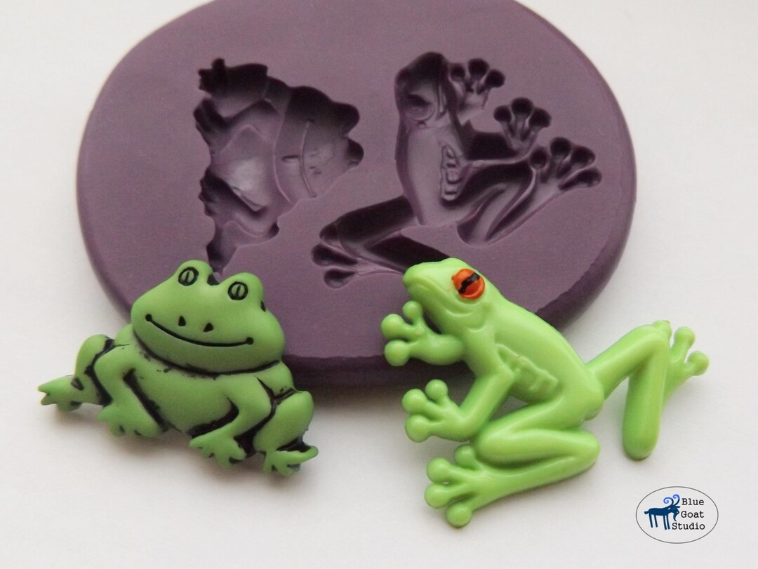 Frog Duo Mold Tree Frog and Bull Frog Mold Silicone Molds Polymer Clay ...