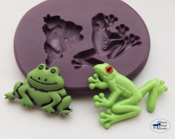 Frog Duo Mold Tree Frog and Bull Frog Mold Silicone Molds - Etsy