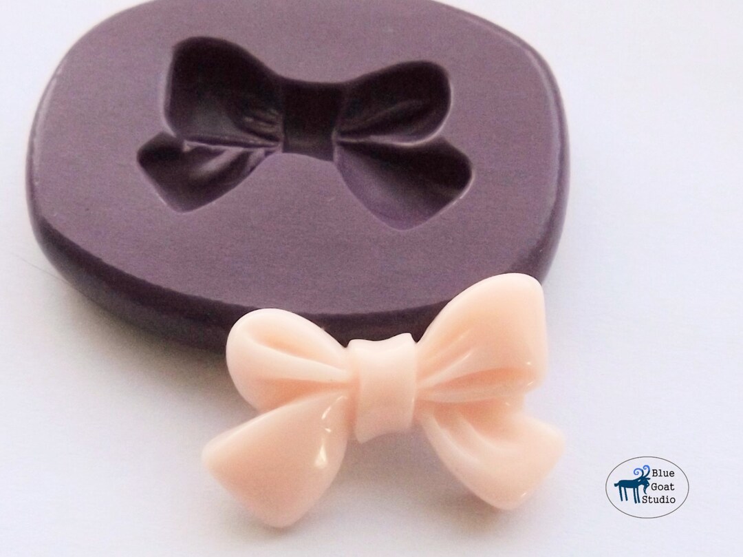 Small Bow Ribbon Mold/mould Silicone Molds Polymer Clay Resin Fondant ...