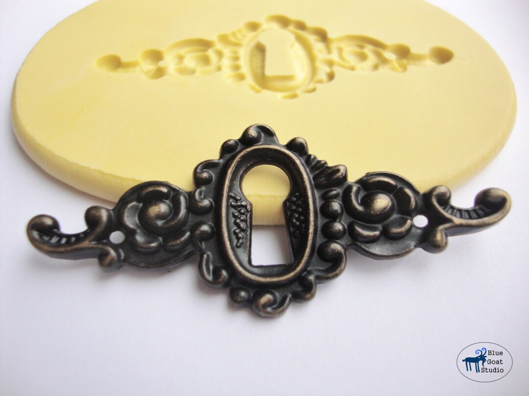 Key Hole Mold 1 Vintage Steampunk Skeleton Key Lock Mold Silicone Mold ...