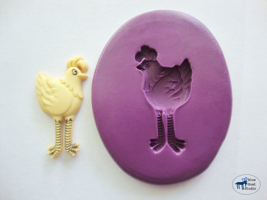Chicken Mold Farm Animal Mold Bird Mold Silicone Mold Polymer Clay ...