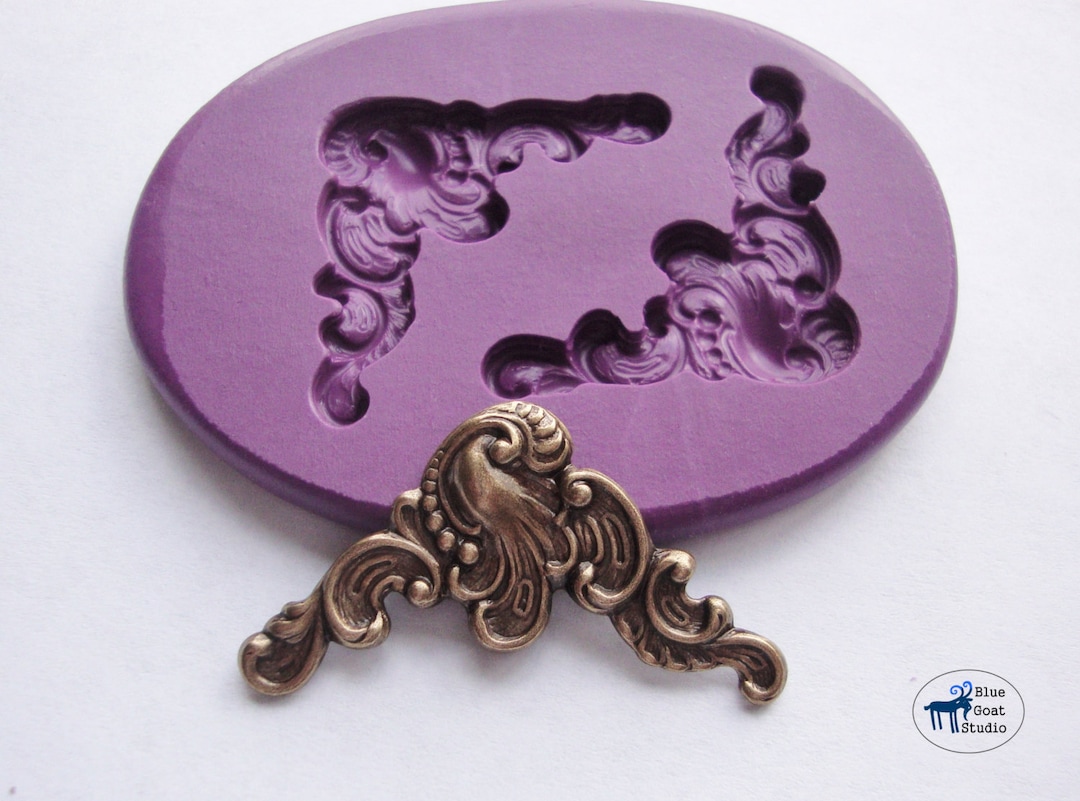 Ornate Corner Embellishment Duo Mold Vintage Victorian Steampunk Mold ...