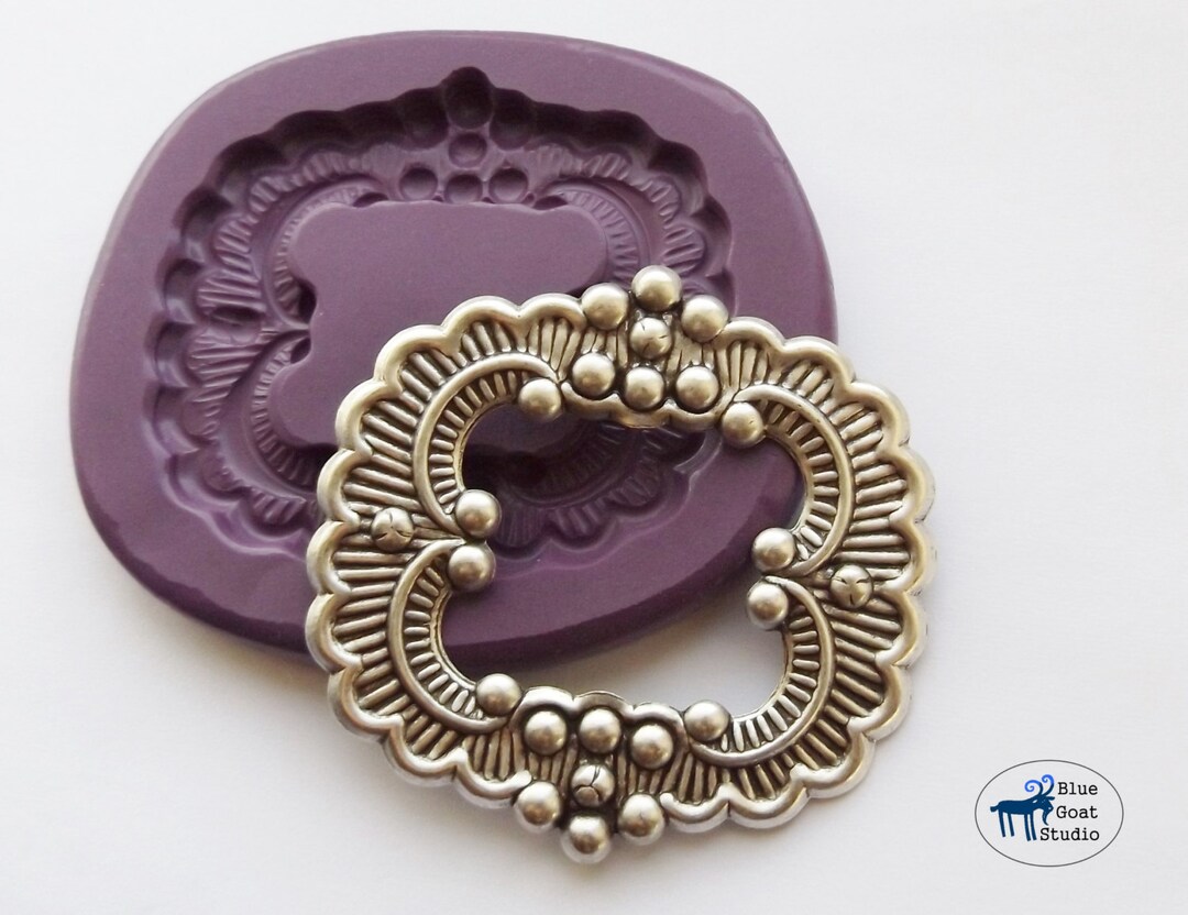 Vintage Frame Buckle Mold/mould Victorian Scrollwork Flourish Silicone ...