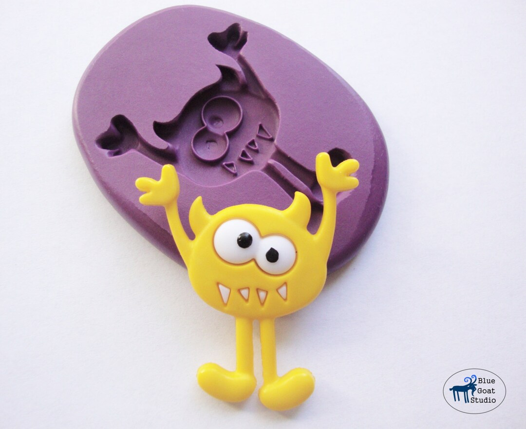 Monster Mold 2 Horned Monster Silicone Molds Halloween Polymer Clay ...