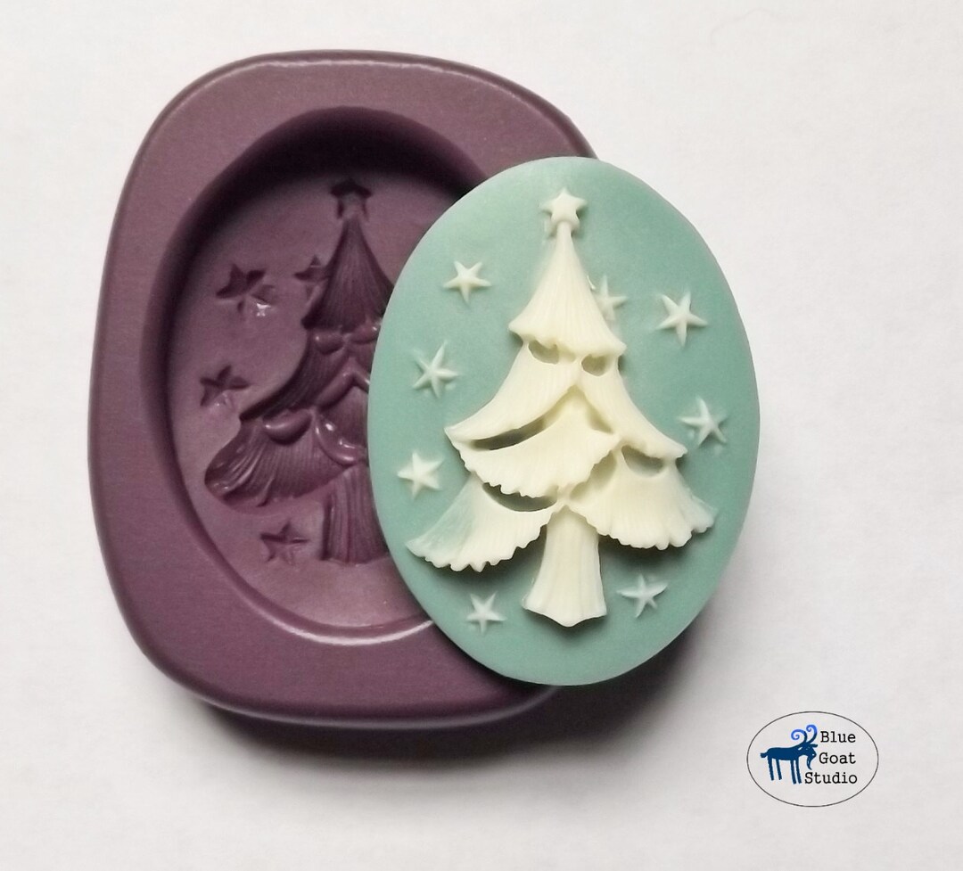 Christmas Tree Mold Holiday Cameo Mold Pine Tree Mold Christmas Decor ...