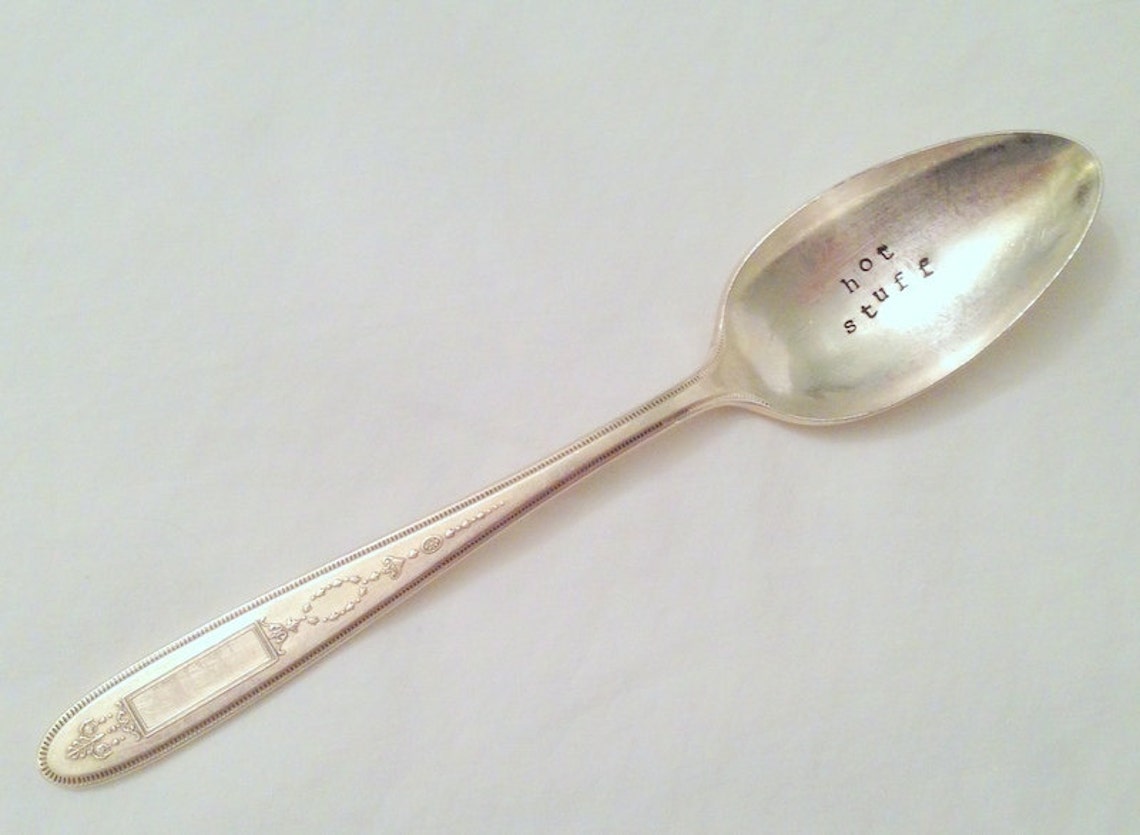 Hot Stuff Hand Stamped Spoon - Etsy