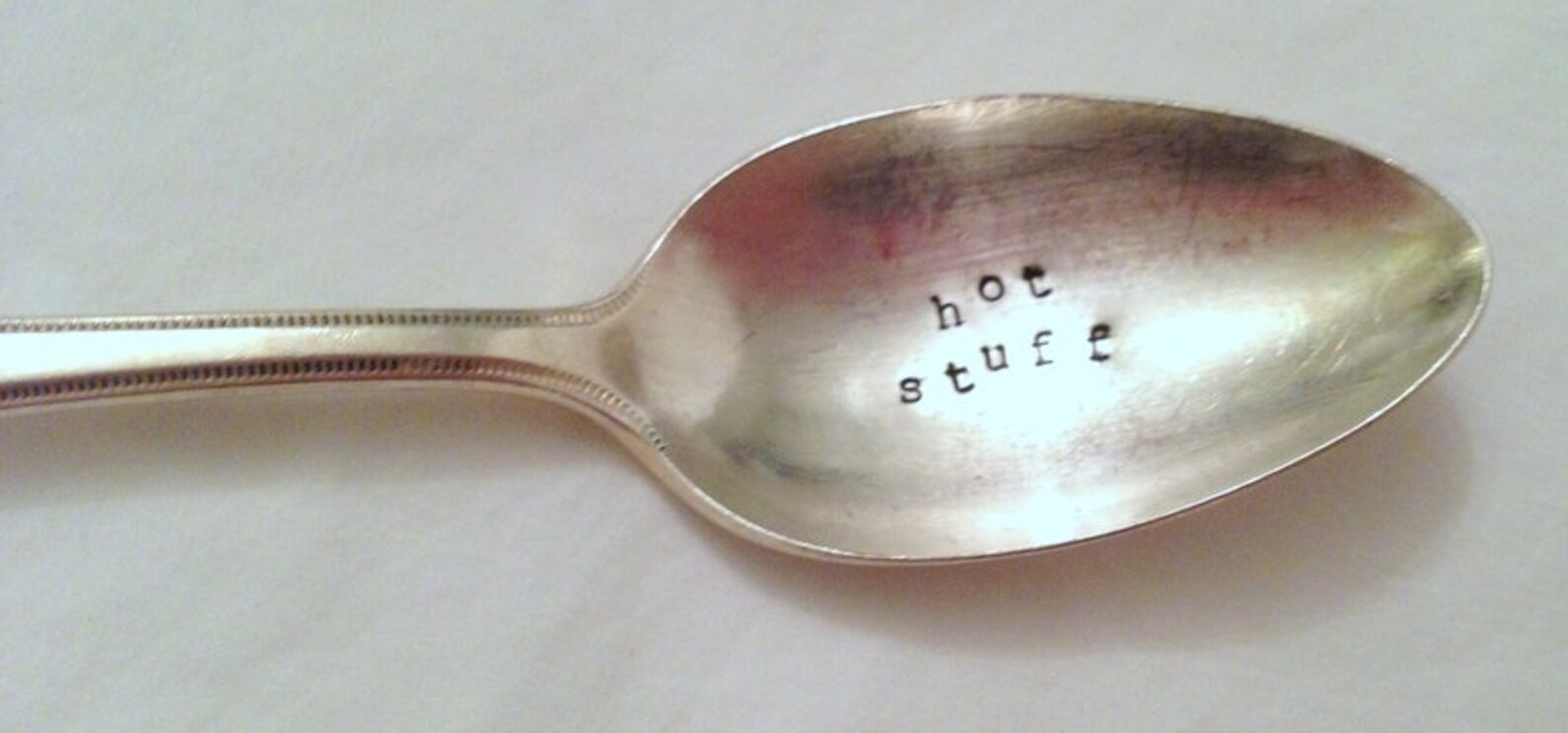 Hot Stuff Hand Stamped Spoon - Etsy